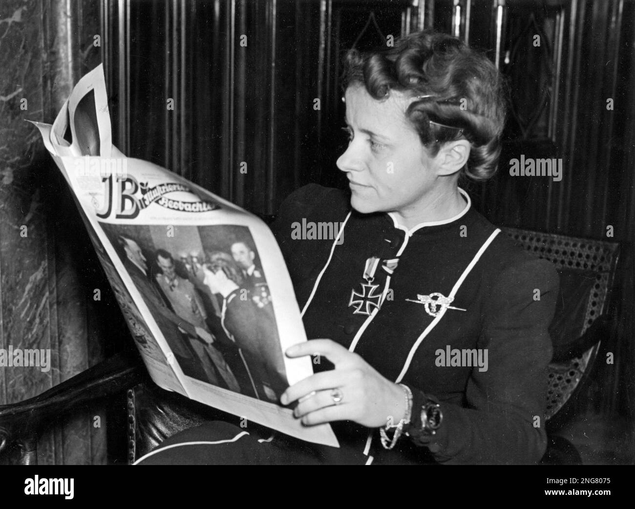 Hanna Reitsch is seen in Berlin, Germany, March 30, 1941 wearing the ...
