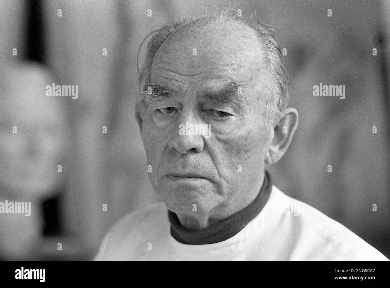 Portrait of West German sculptor Arno Breker in his studio in ...