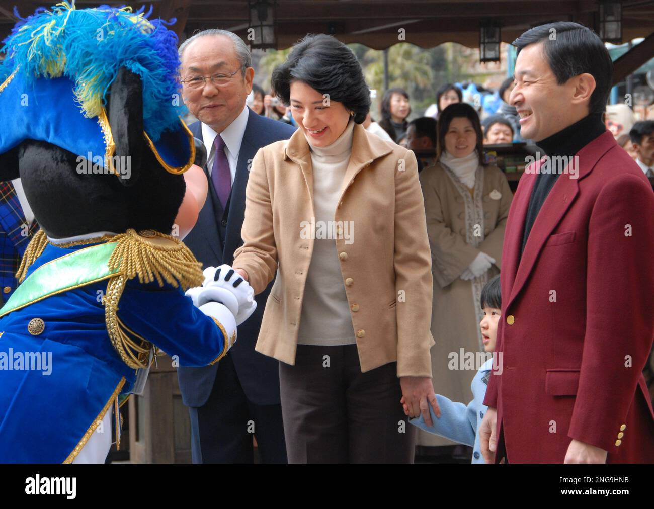 Japanese Princess Aiko, accompanied by her father Crown Prince Naruhito ...