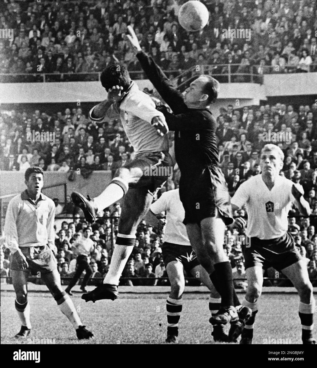 Action during the final of the World Cup Final between champions Brazil ...