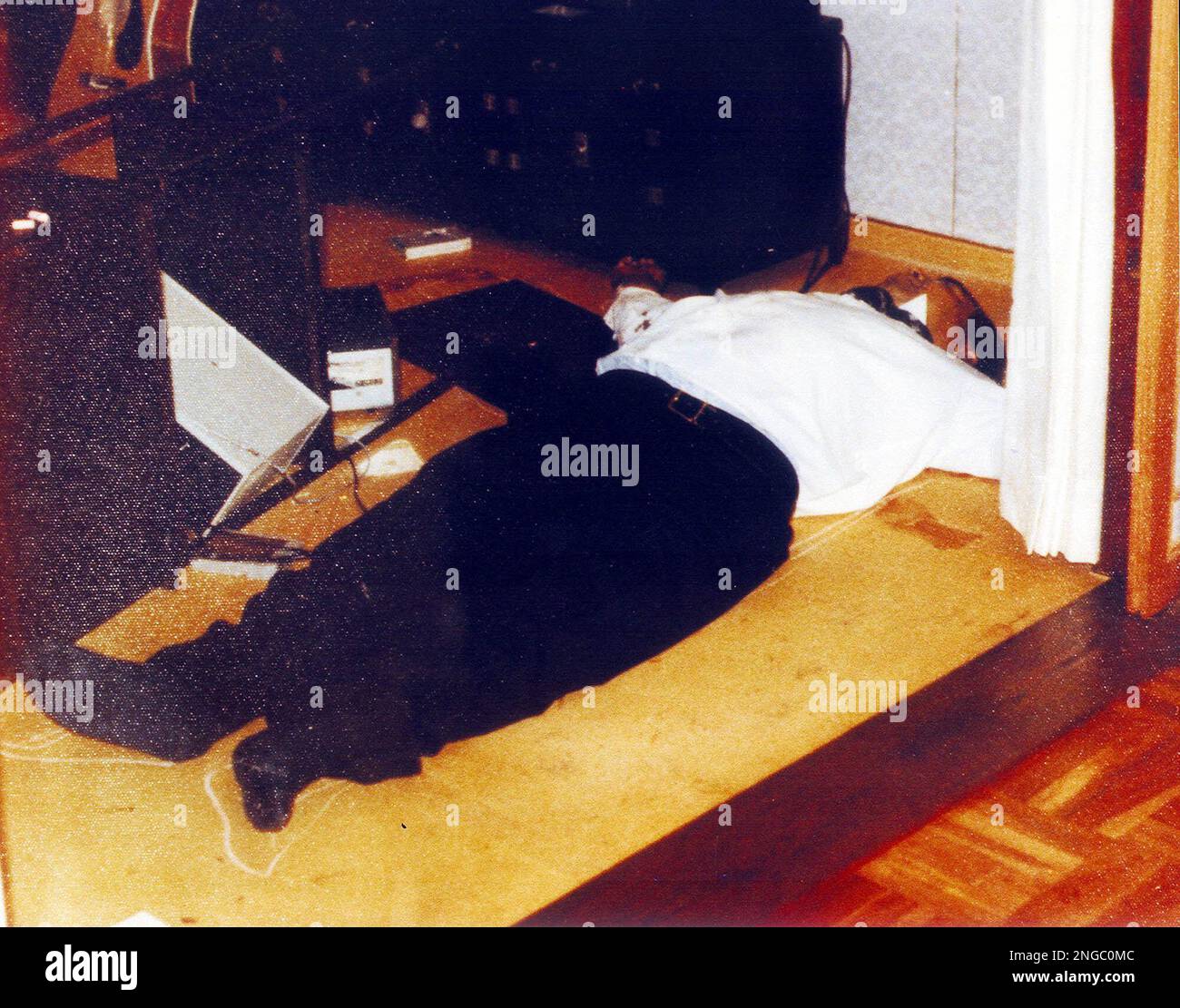 In this photo released by MBC TV, a body of presidential bodyguard Cha ...