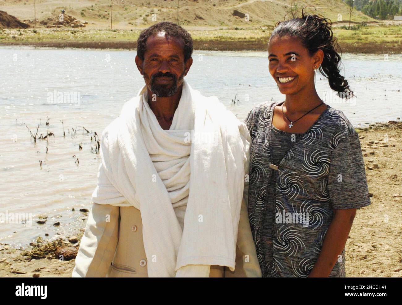 Birhan Woldu and her father Weldu Menameno pose for a picture, Friday ...