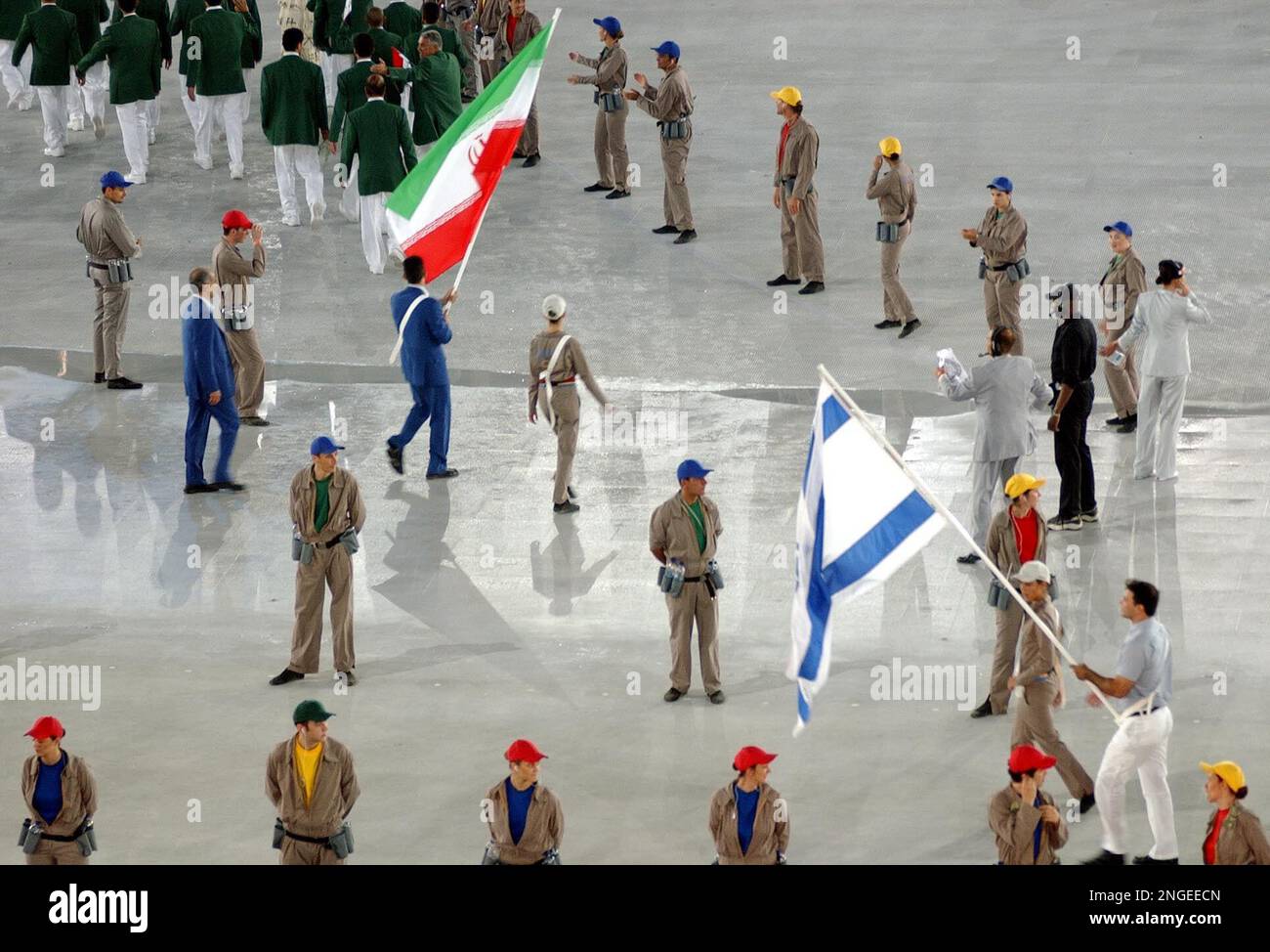 ** CORRECTED VERSION ** Iran's Arash Mir Esmaeli, top, and Israel's ...