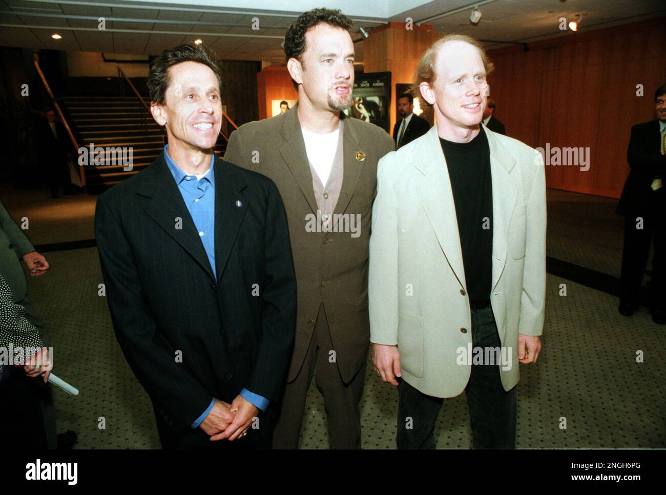 Movie producer Brian Grazer, left, actor Tom Hanks, center, and actor ...