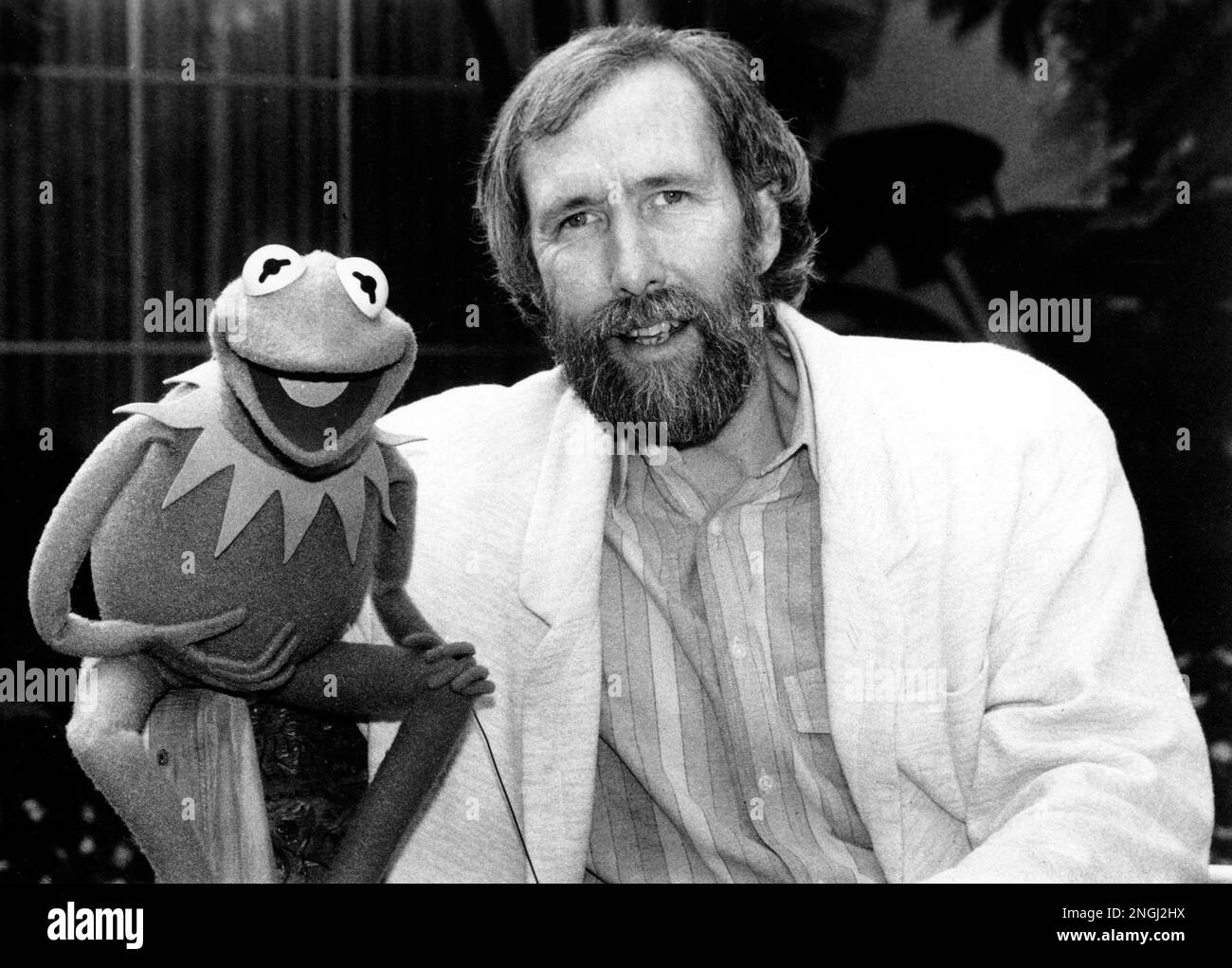 Creator of the "Muppets" Jim Henson poses with Kermit the Frog in Los ...