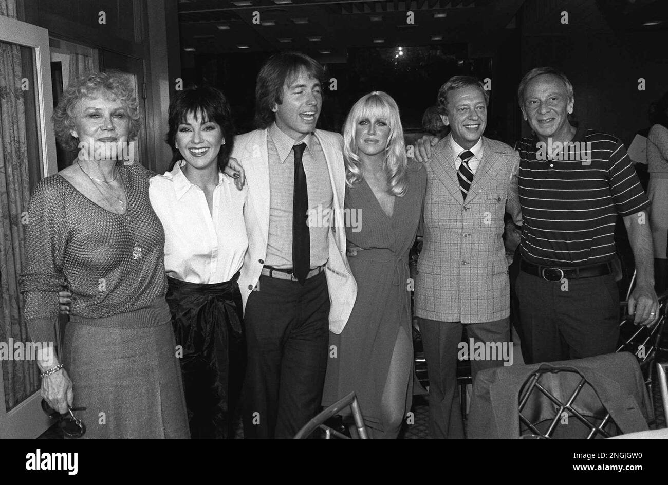 Actor Norman Fell, far right, who played the irritable landlord Stanley ...