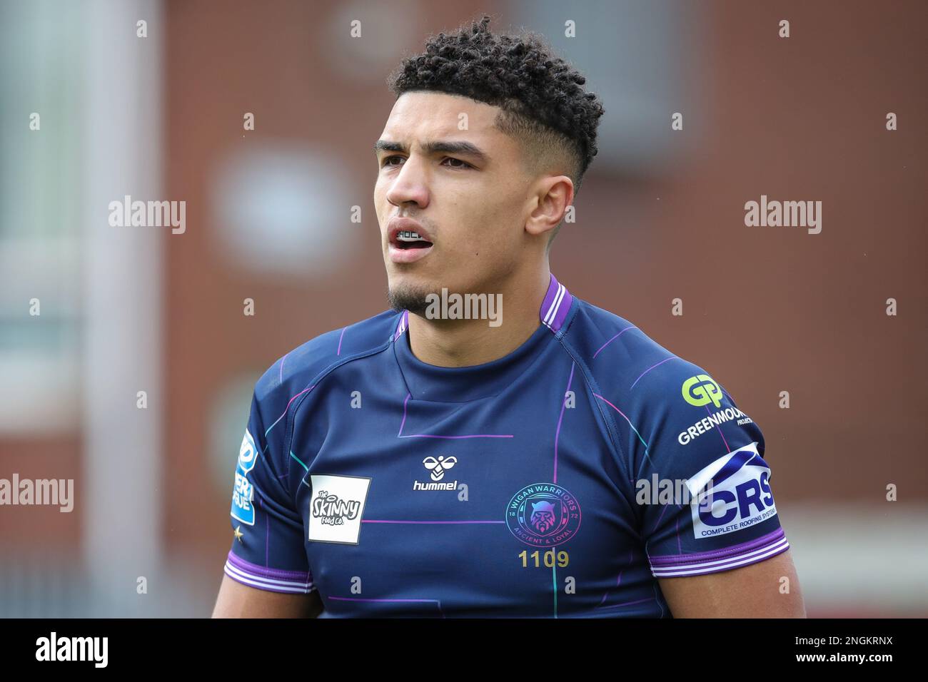 Kai Pearce-Paul #17 de Wigan Warriors pendant le match de la Super ...