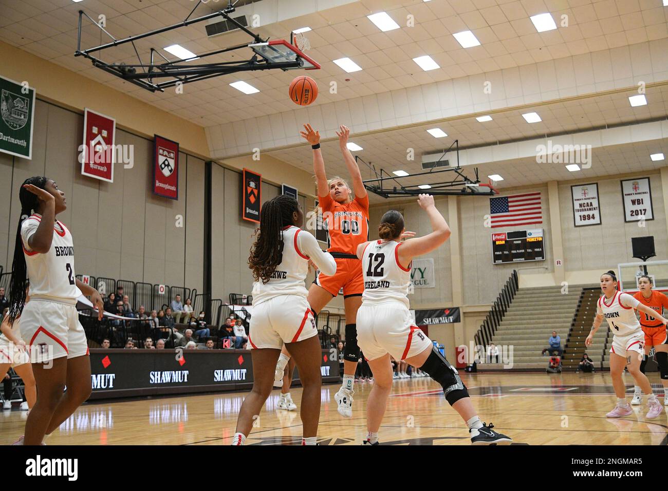 PROVIDENCE, RI - FEBRUARY 17: Princeton Tigers forward Ellie Mitchell ...