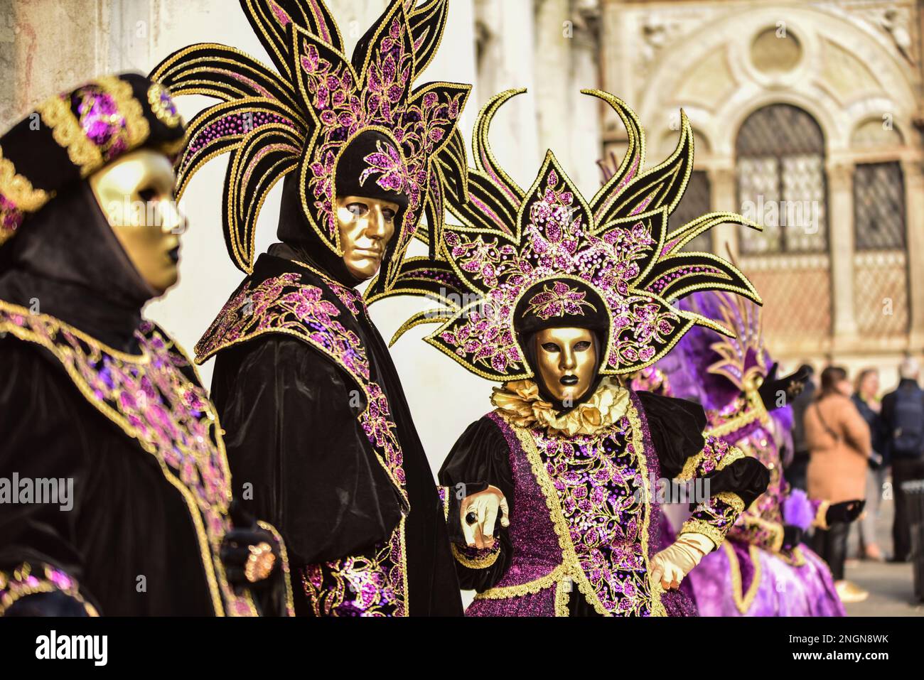 San Marco, Venise, Italie, 18 février 2023, Carnaval de Venise (place Saint-Marc) pendant les ...