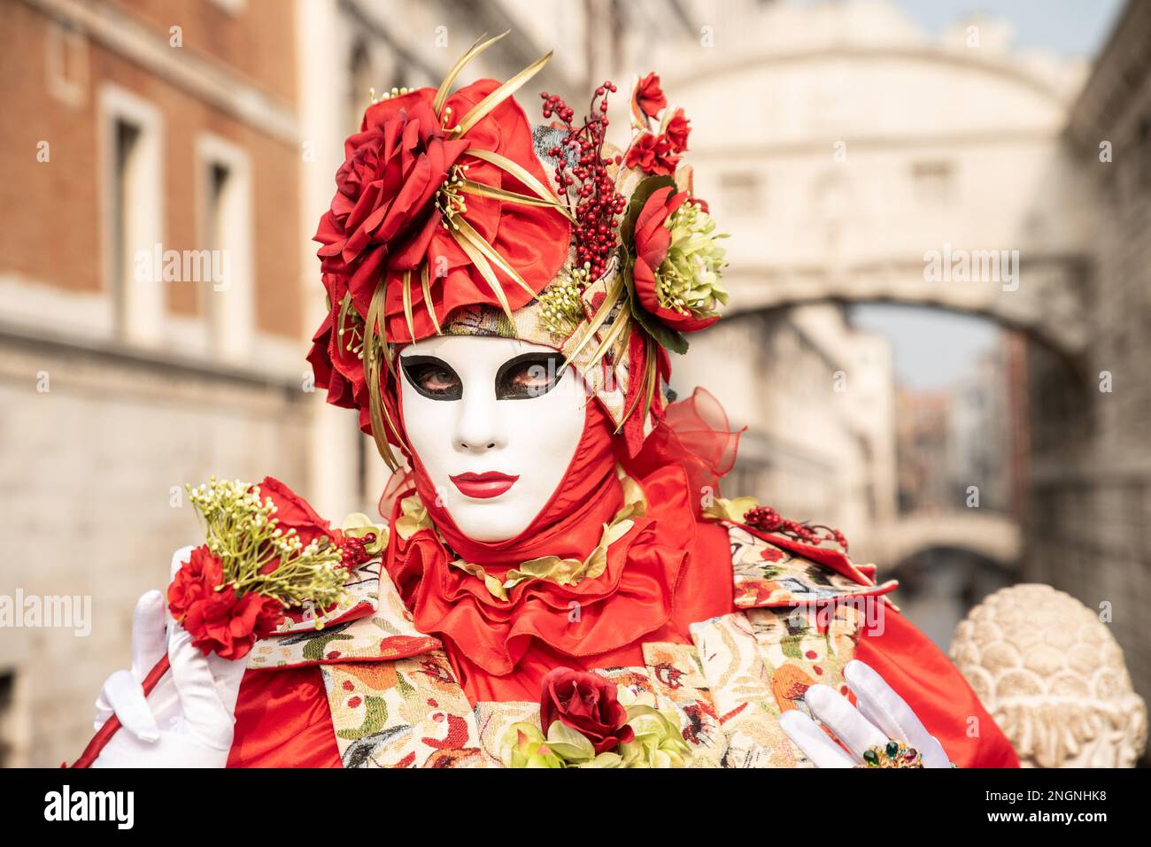 San Marco, Venise, Italie, 18 février 2023, Carnaval de Venise (place Saint-Marc) pendant les ...