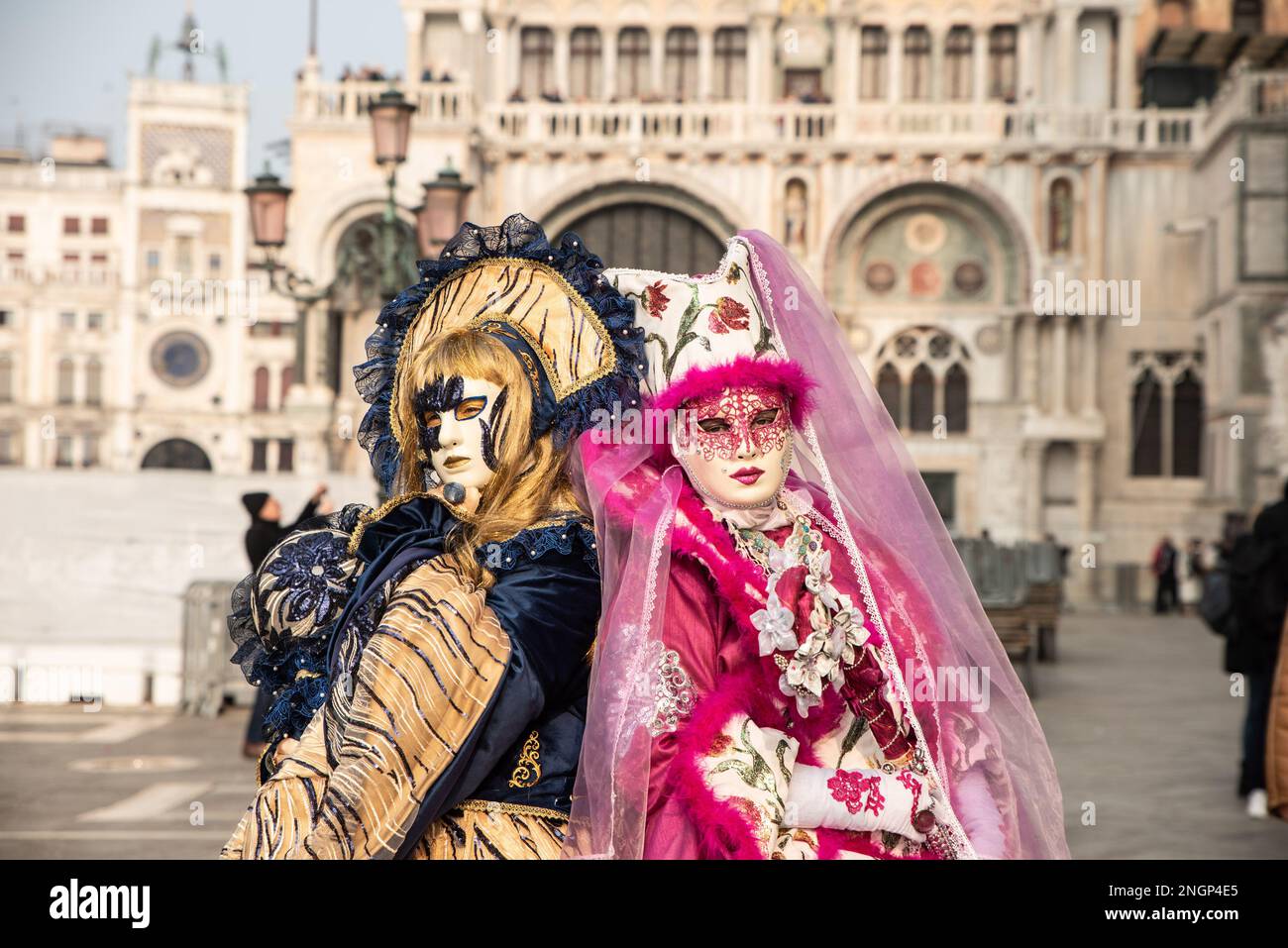 San Marco, Venise, Italie, 18 février 2023, Carnaval de Venise (place Saint-Marc) pendant les ...