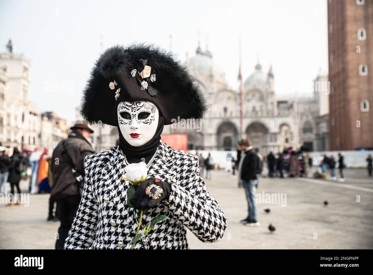 San Marco, Venise, Italie, 18 février 2023, Carnaval de Venise (place Saint-Marc) pendant les ...