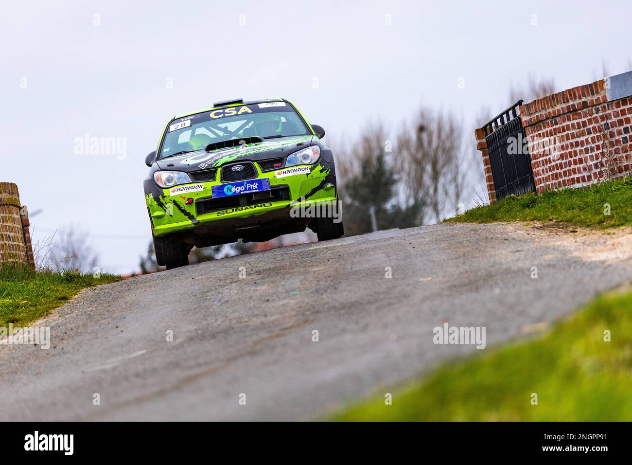 28 GUERIN Gary, LECOMTE Jordanie, Suban Impreza A8, action pendant la ...