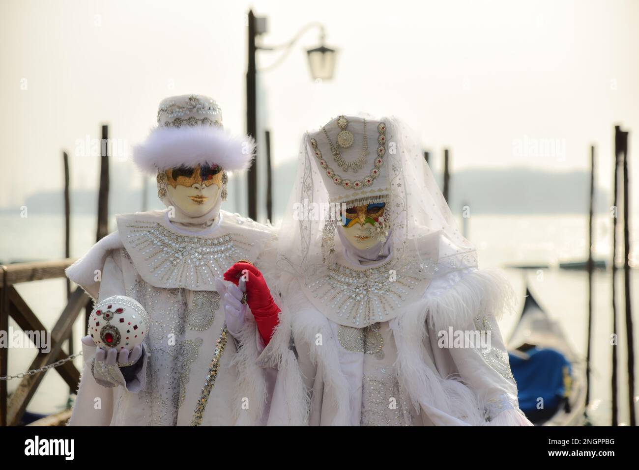 San Marco, Venise, Italie, 18 février 2023, Carnaval de Venise (place Saint-Marc) pendant les ...