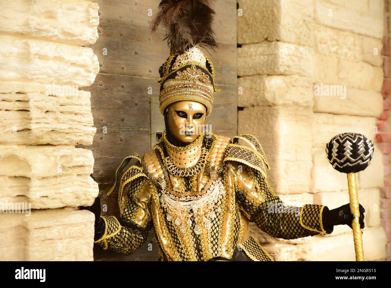 San Marco, Venise, Italie, 18 février 2023, Carnaval de Venise (place Saint-Marc) pendant les ...