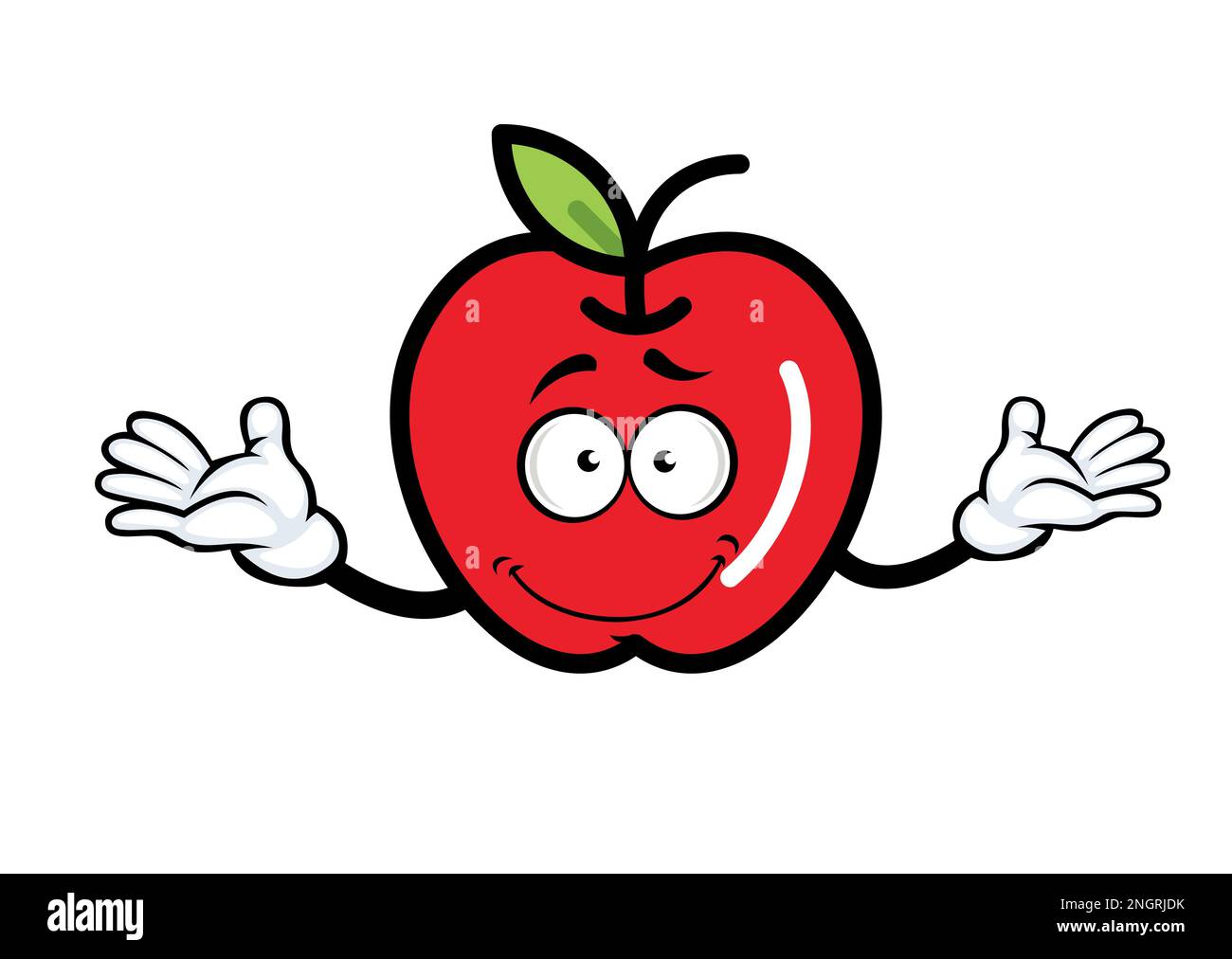 Pomme cartoon Banque d'images détourées - Alamy