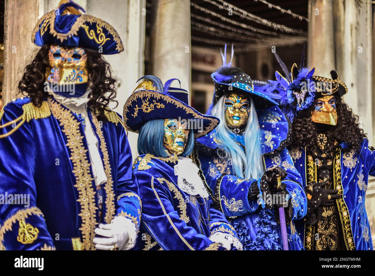 San Marco, Venise, Italie, 18 février 2023, Carnaval de Venise (place Saint-Marc) pendant les ...