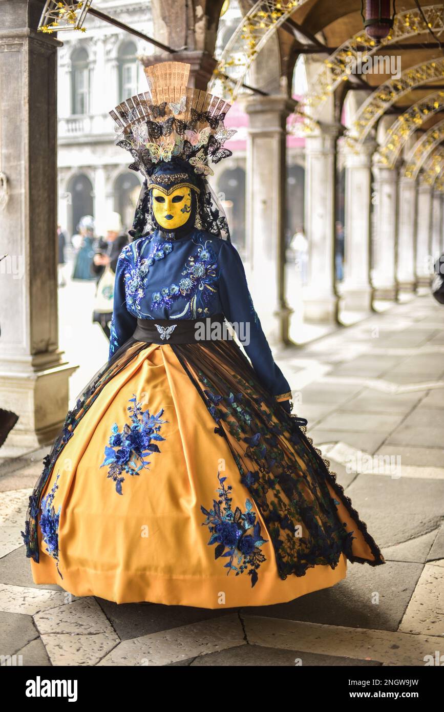 San Marco, Venise, Italie, 18 février 2023, Carnaval de Venise (place Saint-Marc) pendant les ...