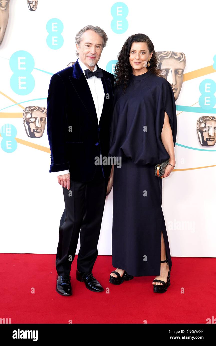 Carter Burwell (à gauche) et Christine Sciulli assistent aux British ...