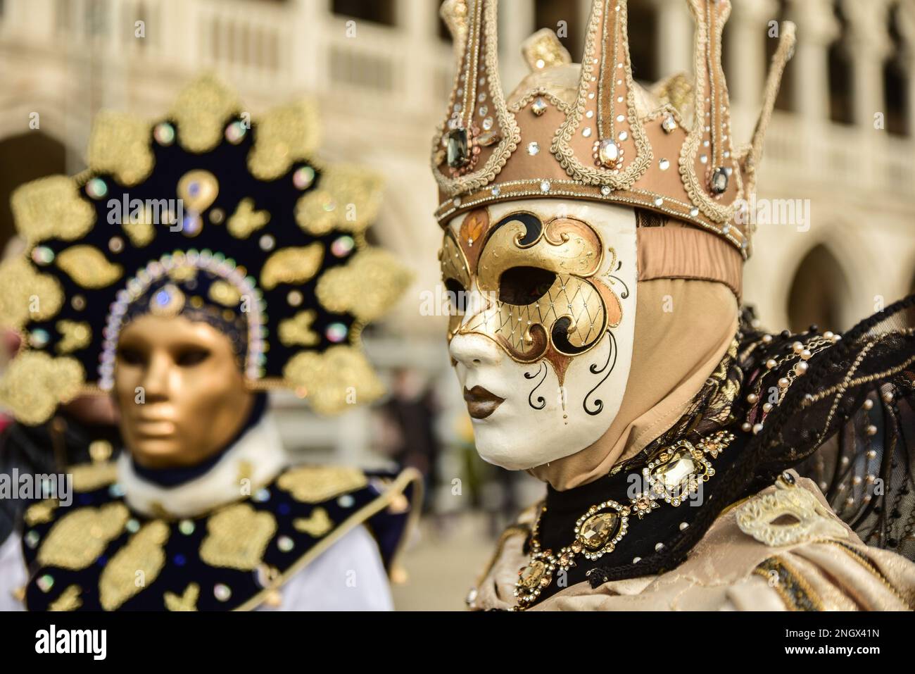 Carnaval de Venise (place Saint-Marc) pendant les masques du Carnaval de Venise 2023, nouvelles ...