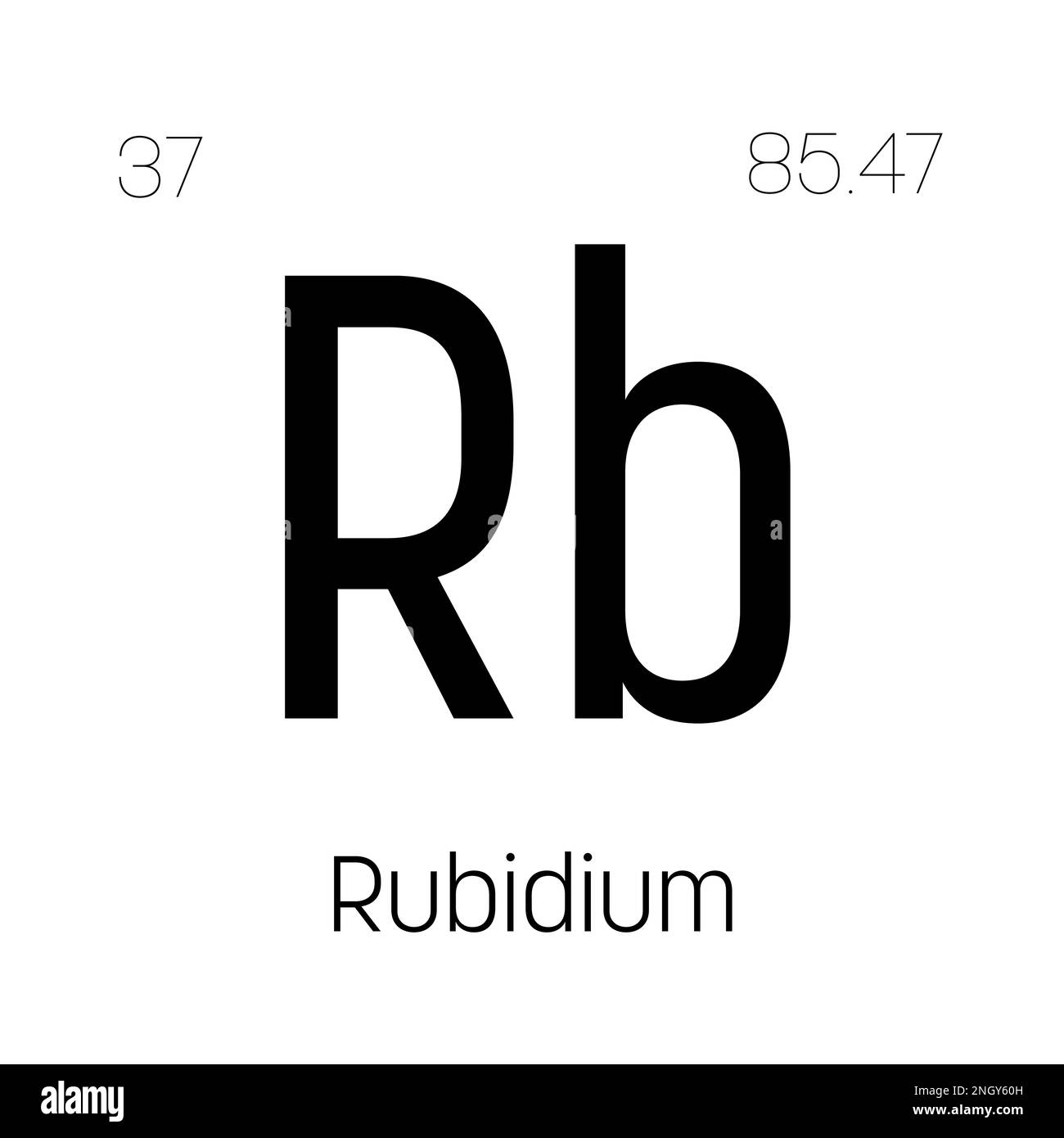 Rubidium atomic structure Banque d'images noir et blanc - Alamy