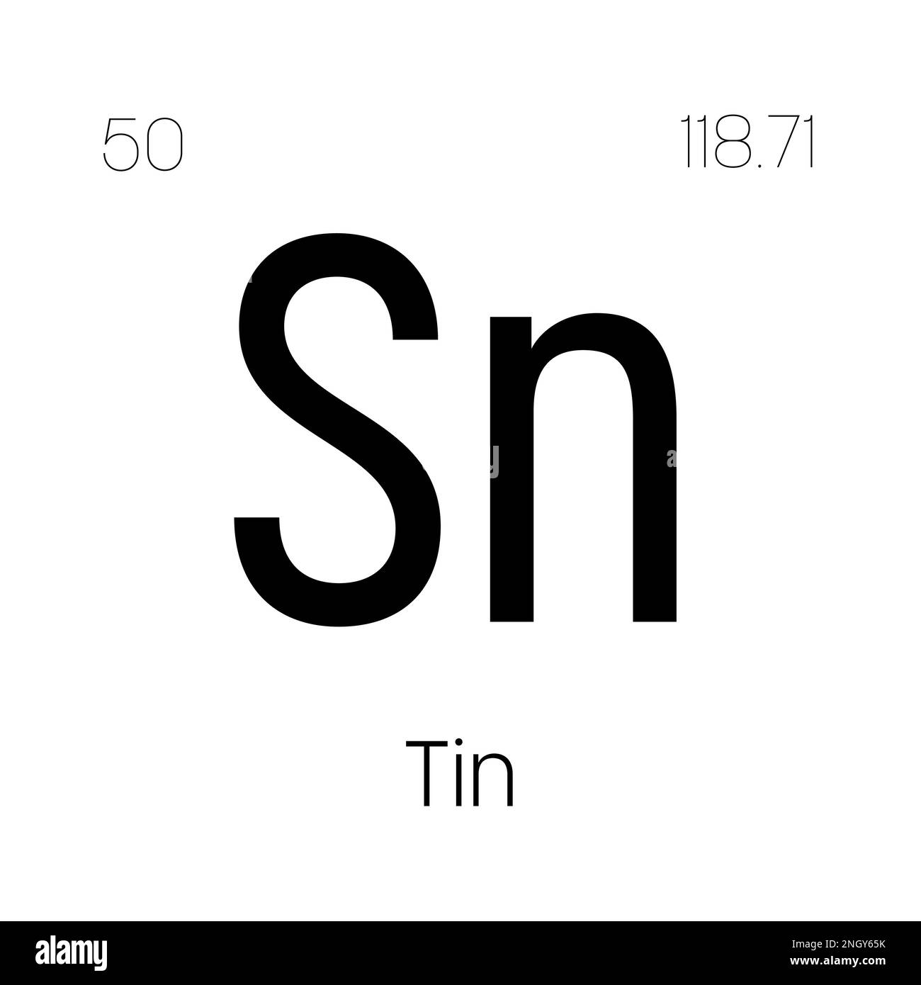 Chemical symbol sn Banque d'images noir et blanc - Alamy