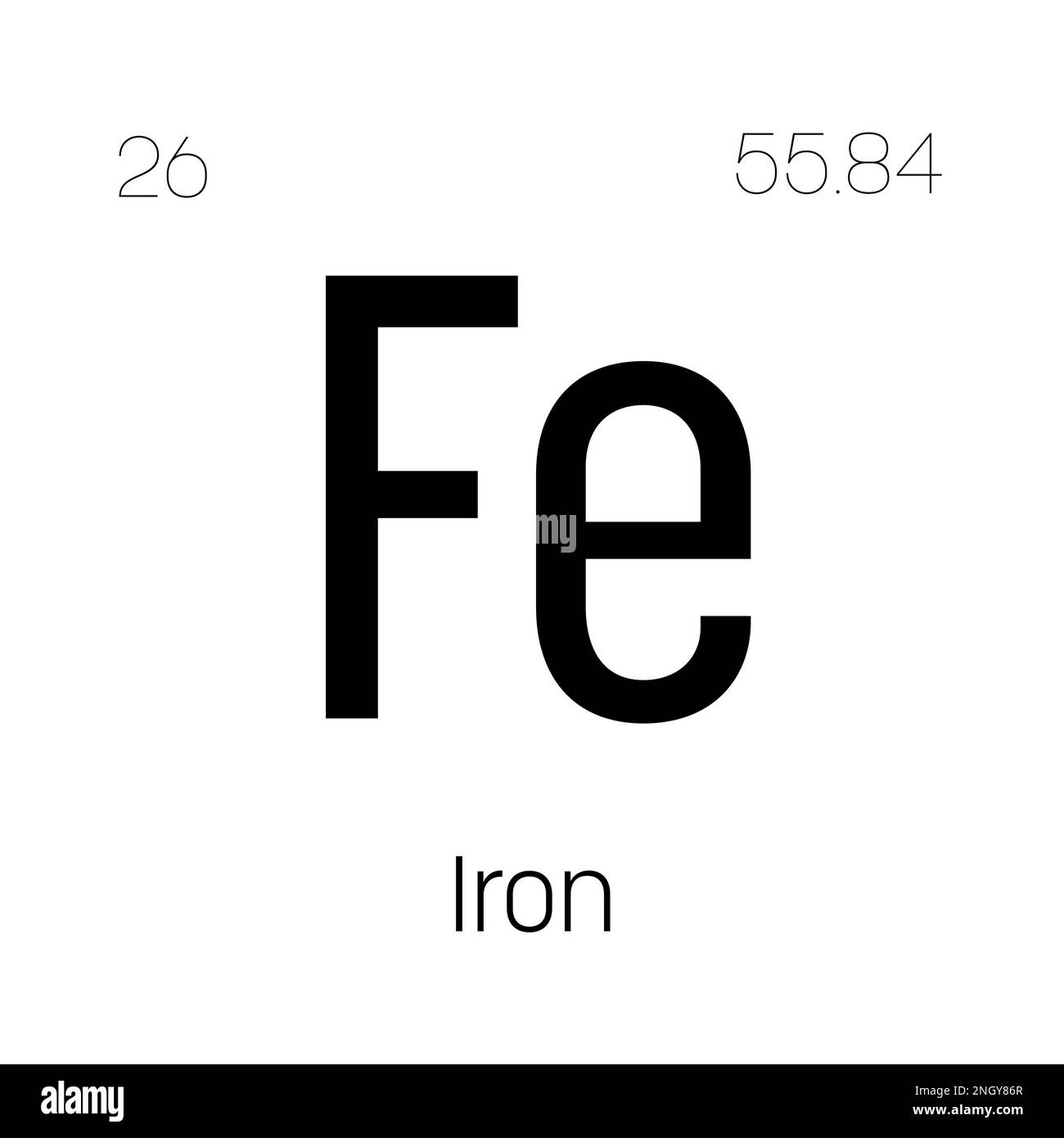 Atome de fer Banque d'images noir et blanc - Alamy