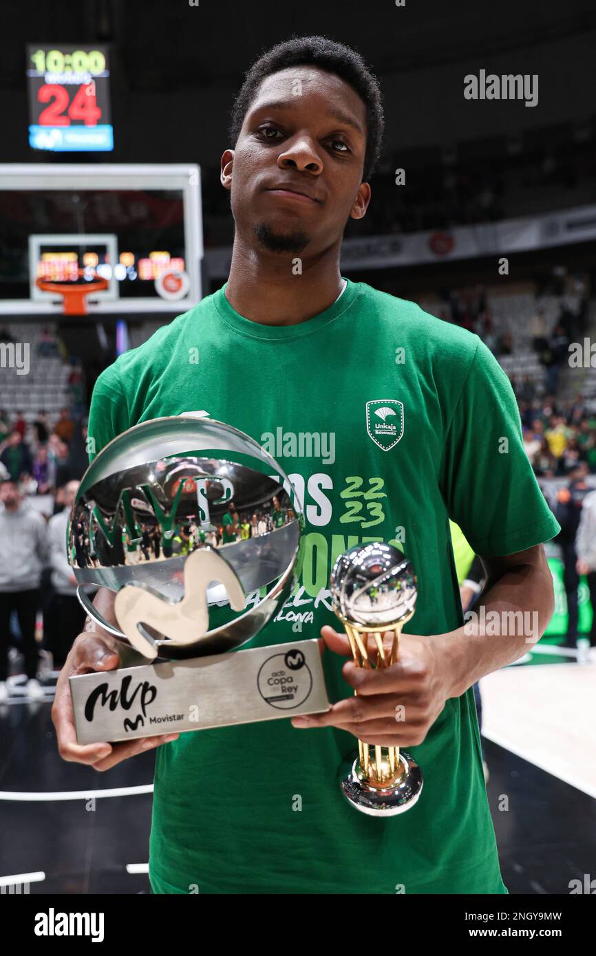 Tyson carter d'Unicaja Malaga lors du match final ACB Copa Del Rey ...