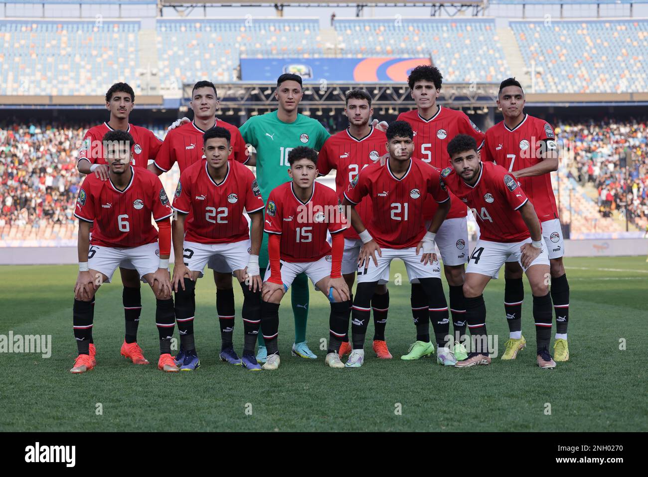 Égypte, le Caire, 19 février 2023 - photo d'équipe de l'Égypte de moins ...