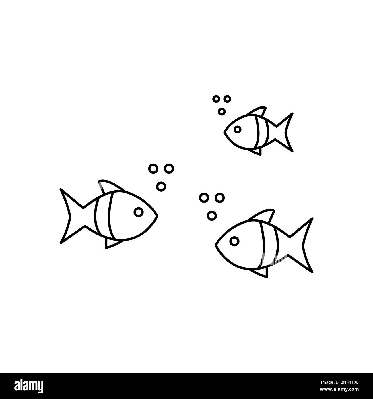 Icône de ligne de poisson simple. Pictogramme de course. Illustration ...
