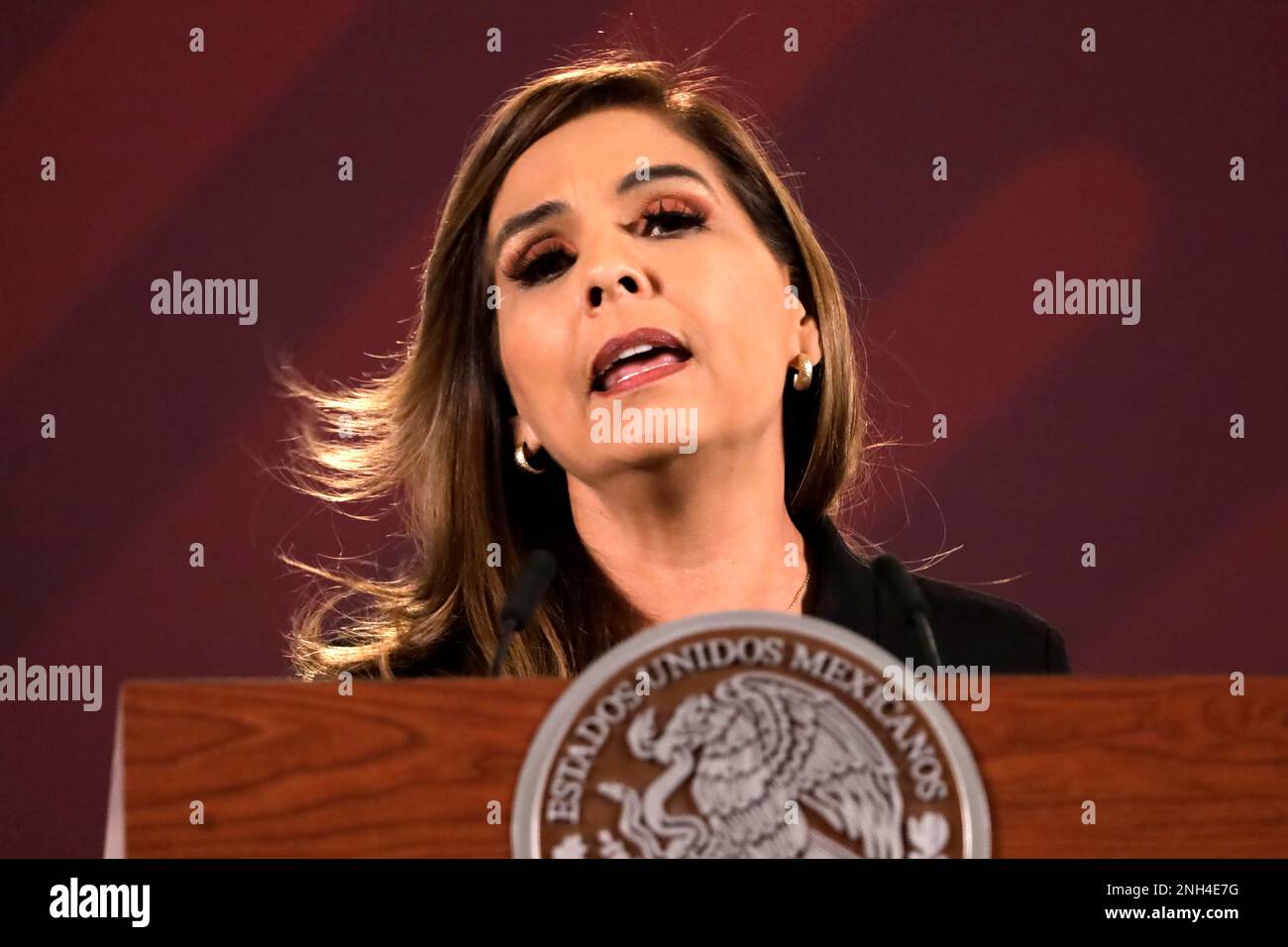 120 février 2023, Mexico, Mexique : Maria Elena Lezama, gouverneure de ...