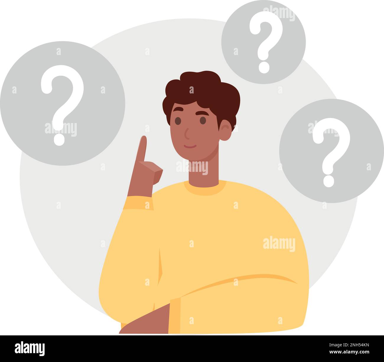 Bonhomme blanc perplexe Banque d'images vectorielles - Alamy