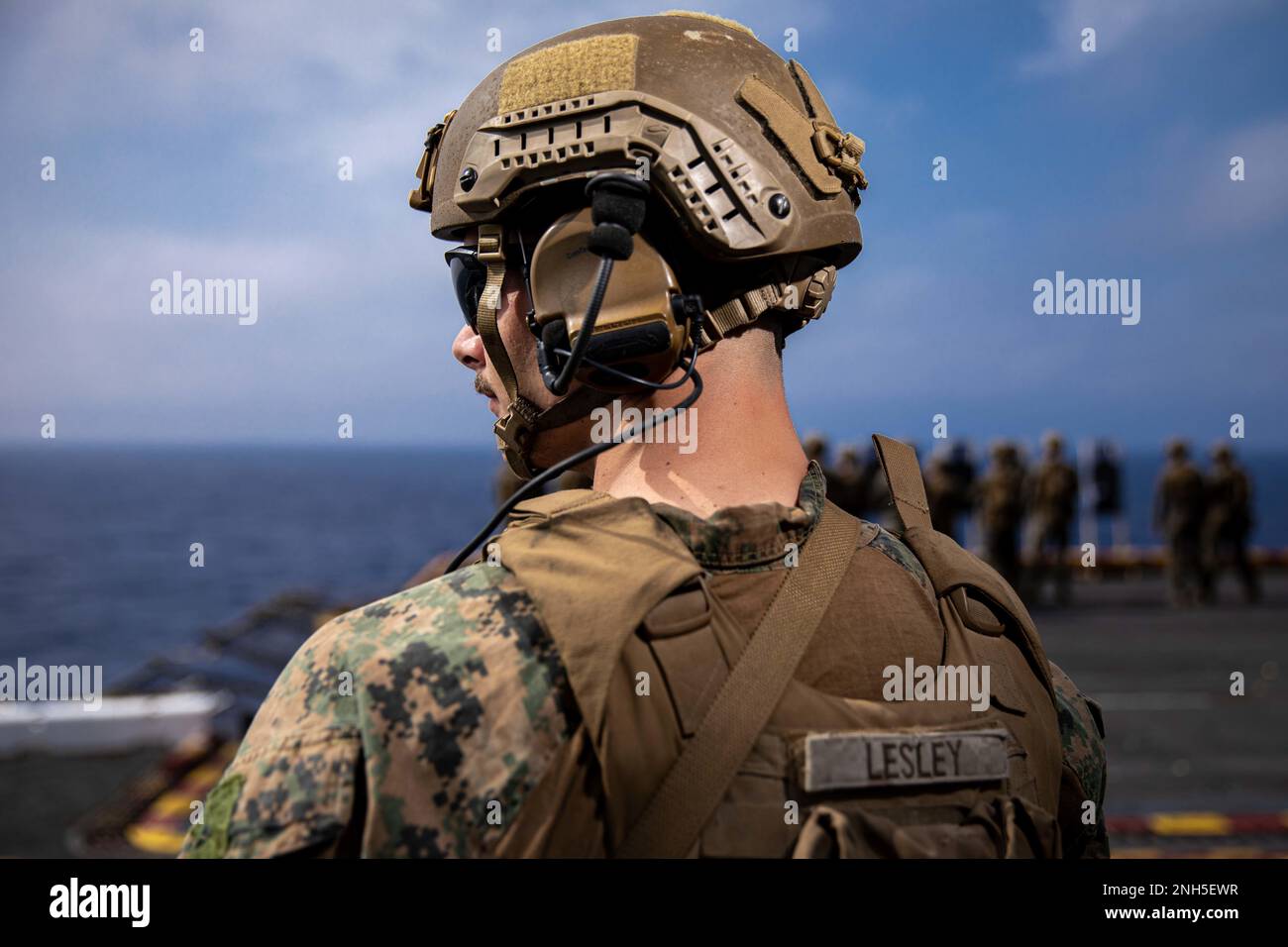 ÉTATS-UNIS Corps maritime le Cpl. Brian Lesley, un rifleman avec ...