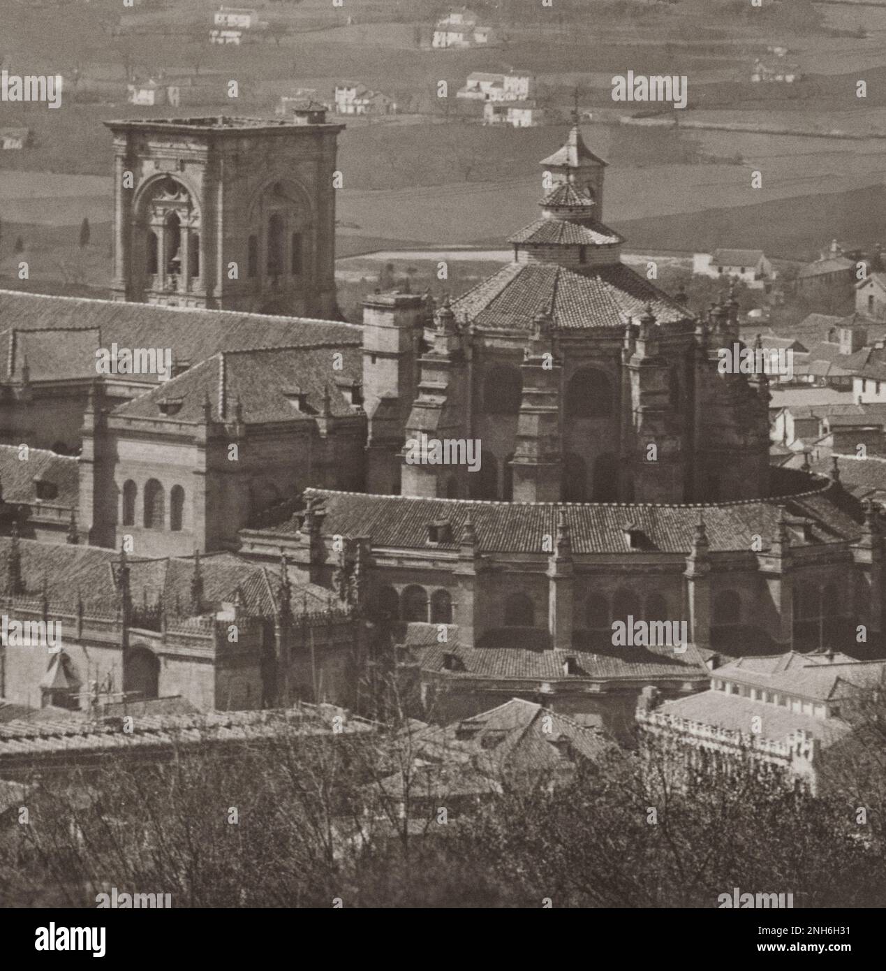 Architecture de la vieille Espagne. Cathédrale, Grenade, Espagne. 1908 ...