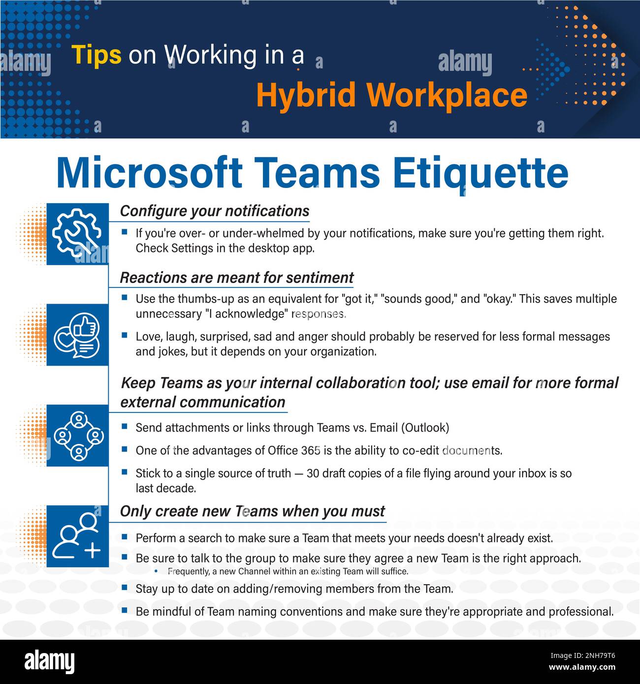 Environnement de travail hybride Microsoft Teams étiquette graphique ...