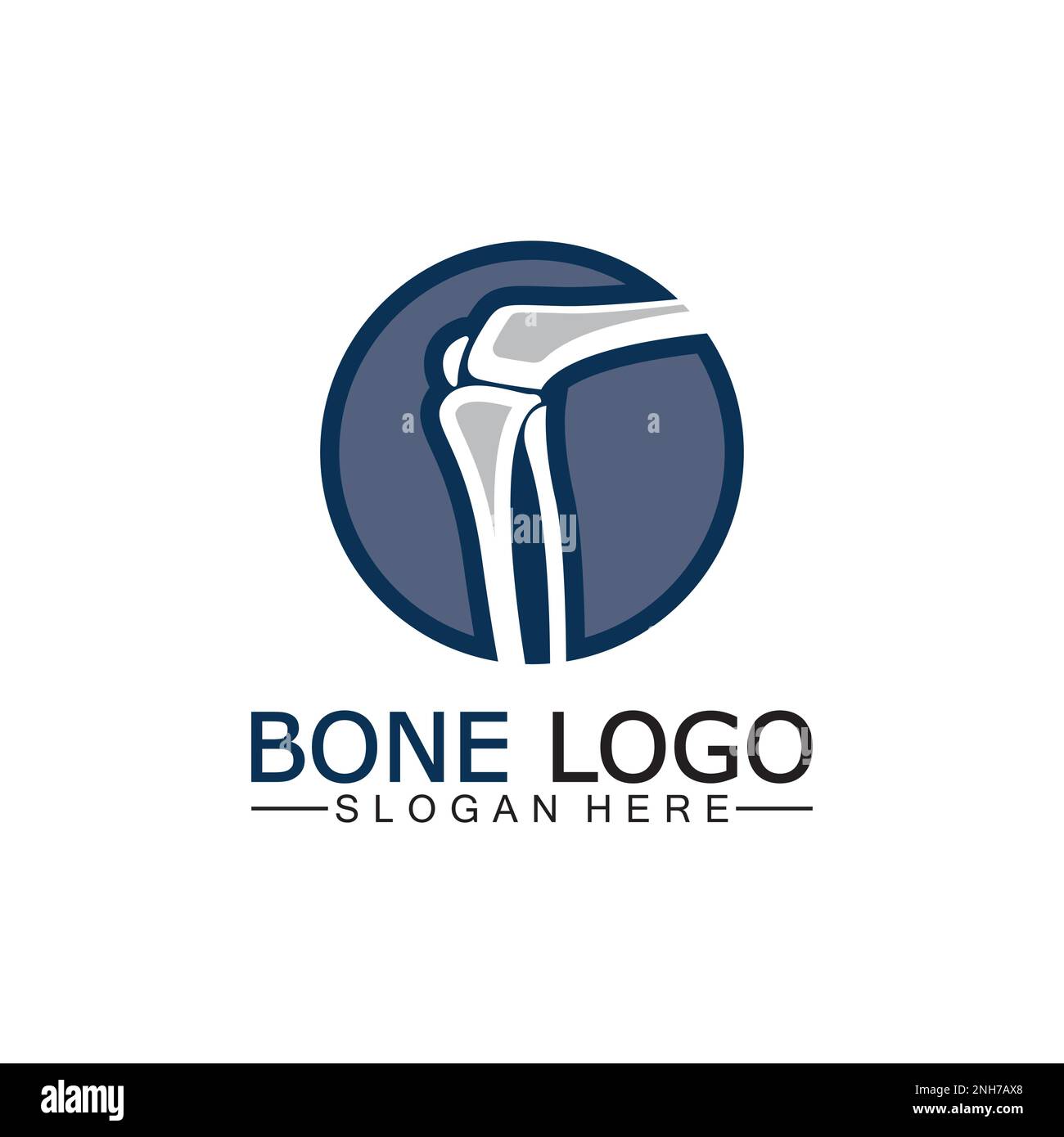 Symbole de modèle vectoriel du logo de l'os.illustration de l ...