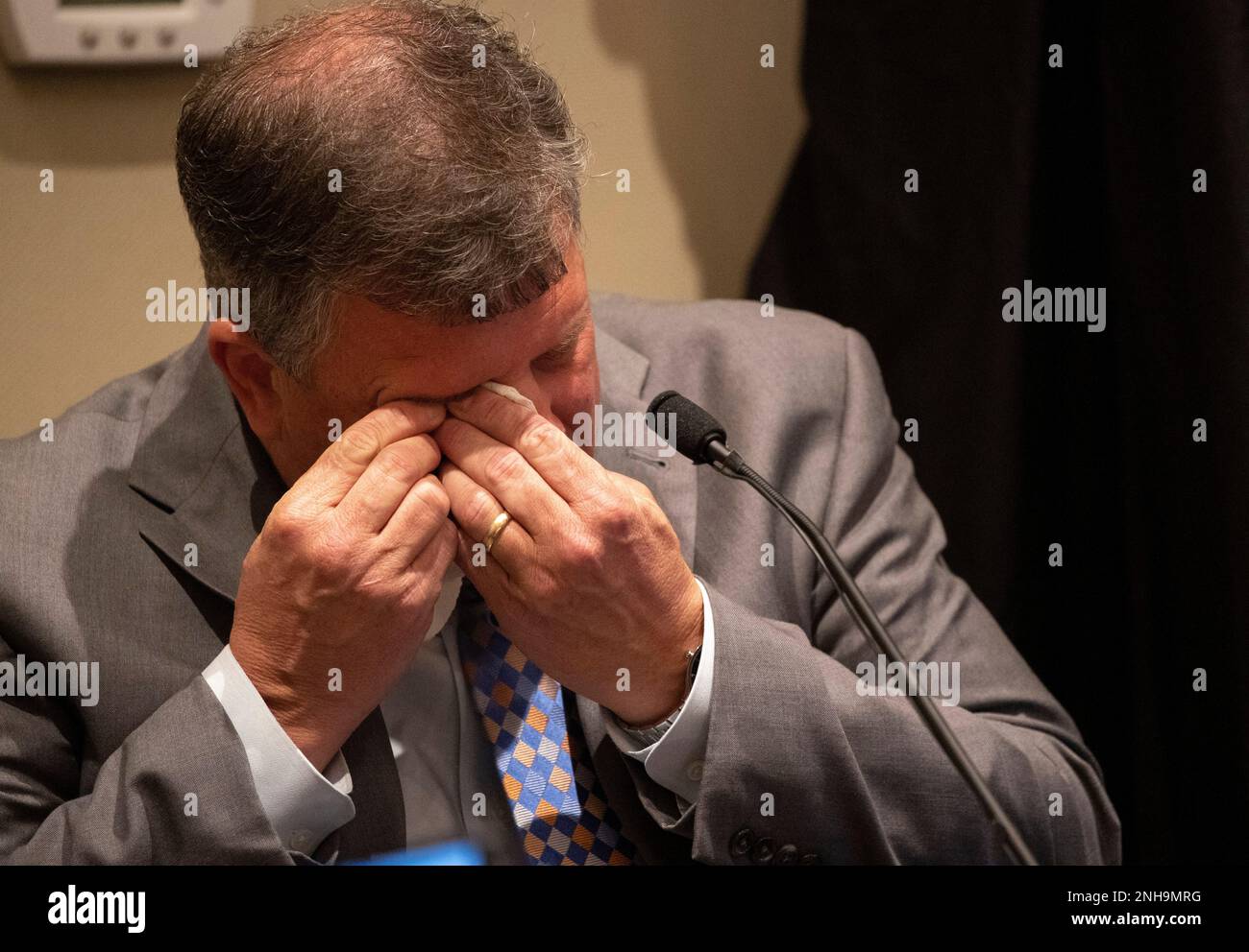 Chris Wilson, a trial attorney, tears up while questioned by prosecutor ...