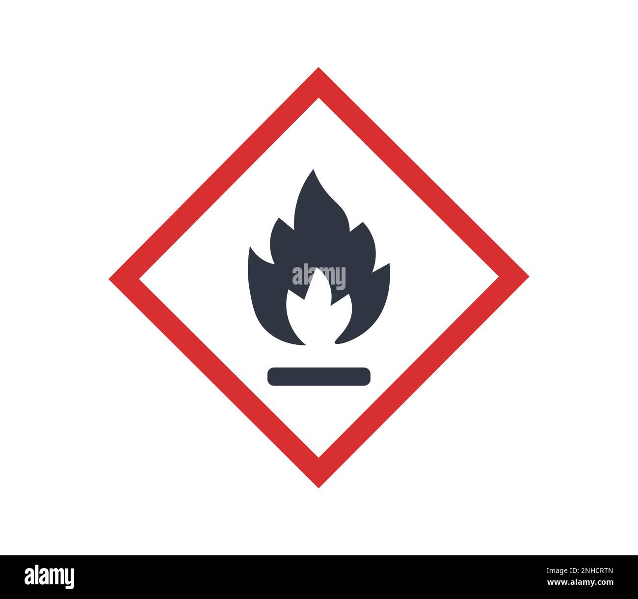 Pictogramme de flamme pour les risques d'incendie. Concept d'emballage ...