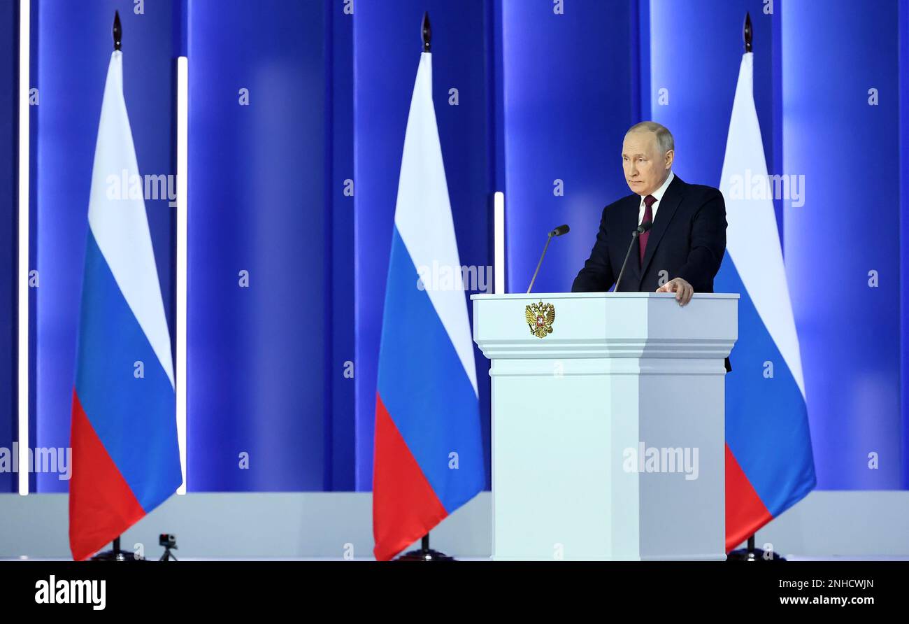 Moscou, Fédération de Russie. 21st févr. 2023. Le président russe ...