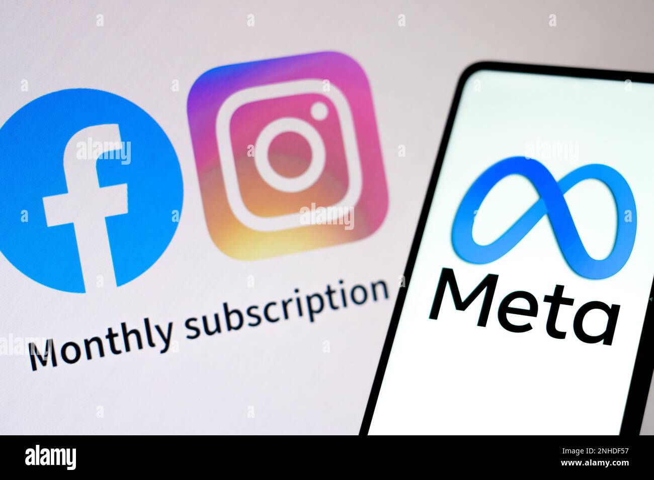 Dans cette illustration, le logo Meta Platforms est affiché sur un ...