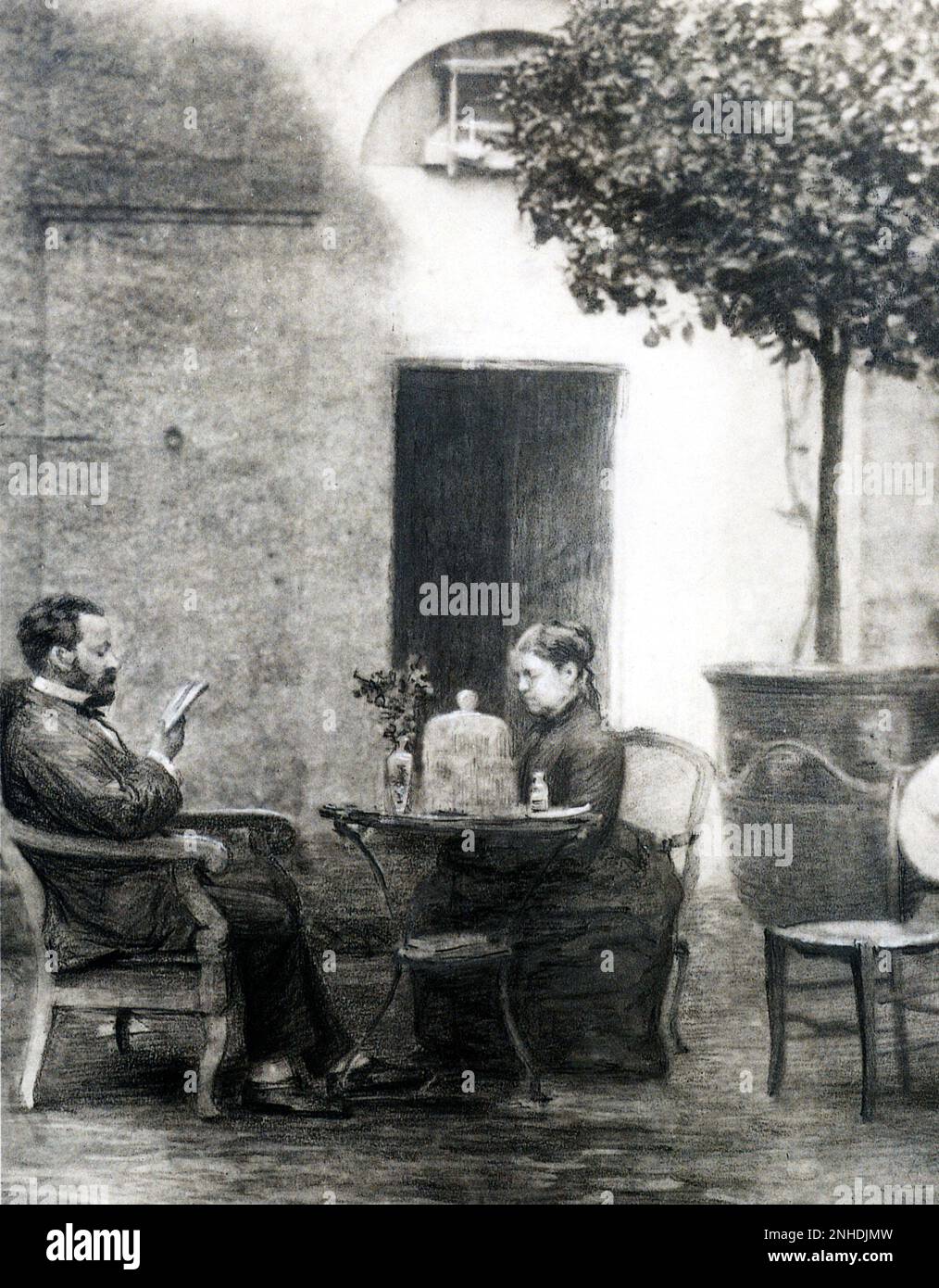 1885 environ , Alès , France : le célèbre scientifique français ...