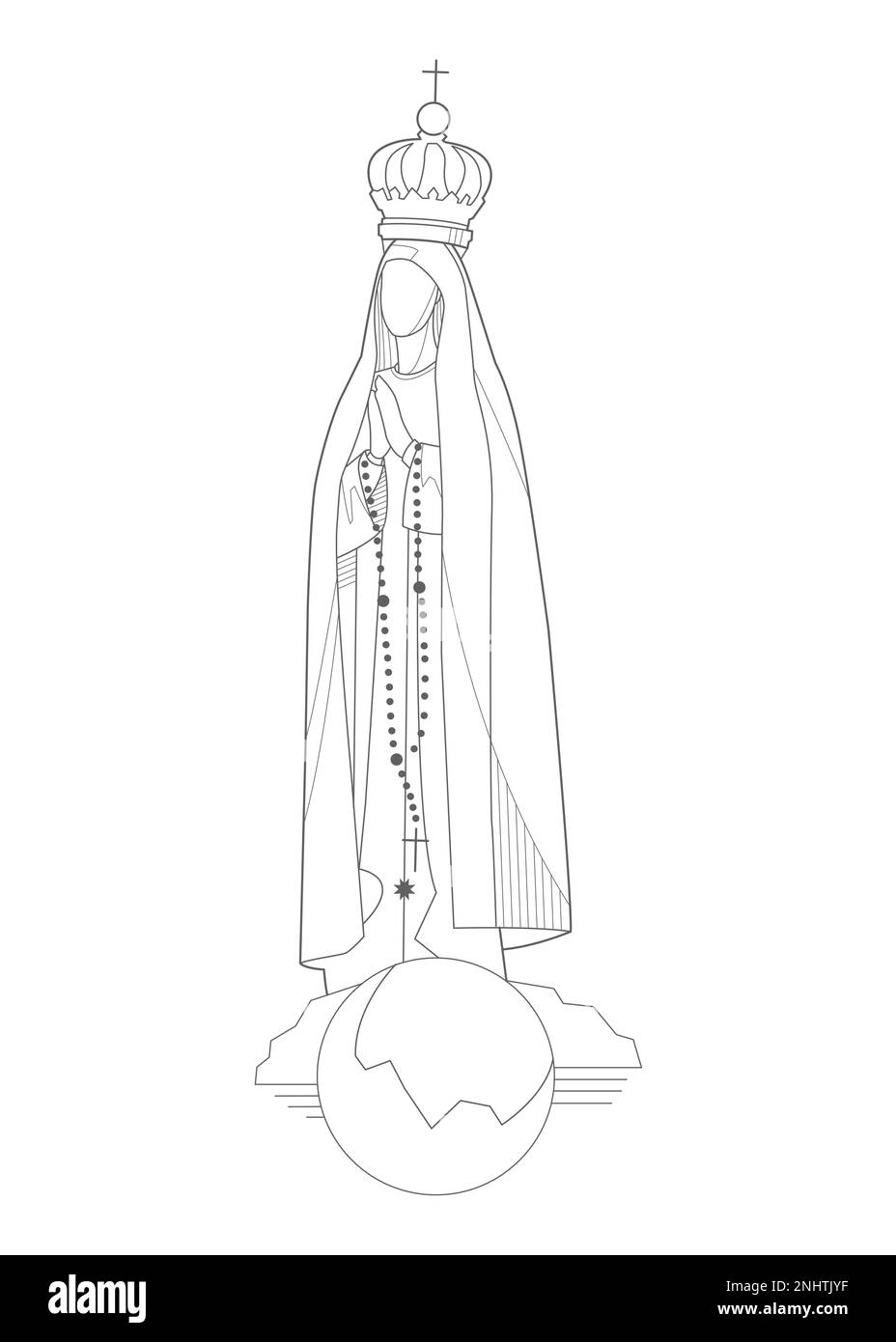 Virgen de fatima Banque d'images noir et blanc - Alamy