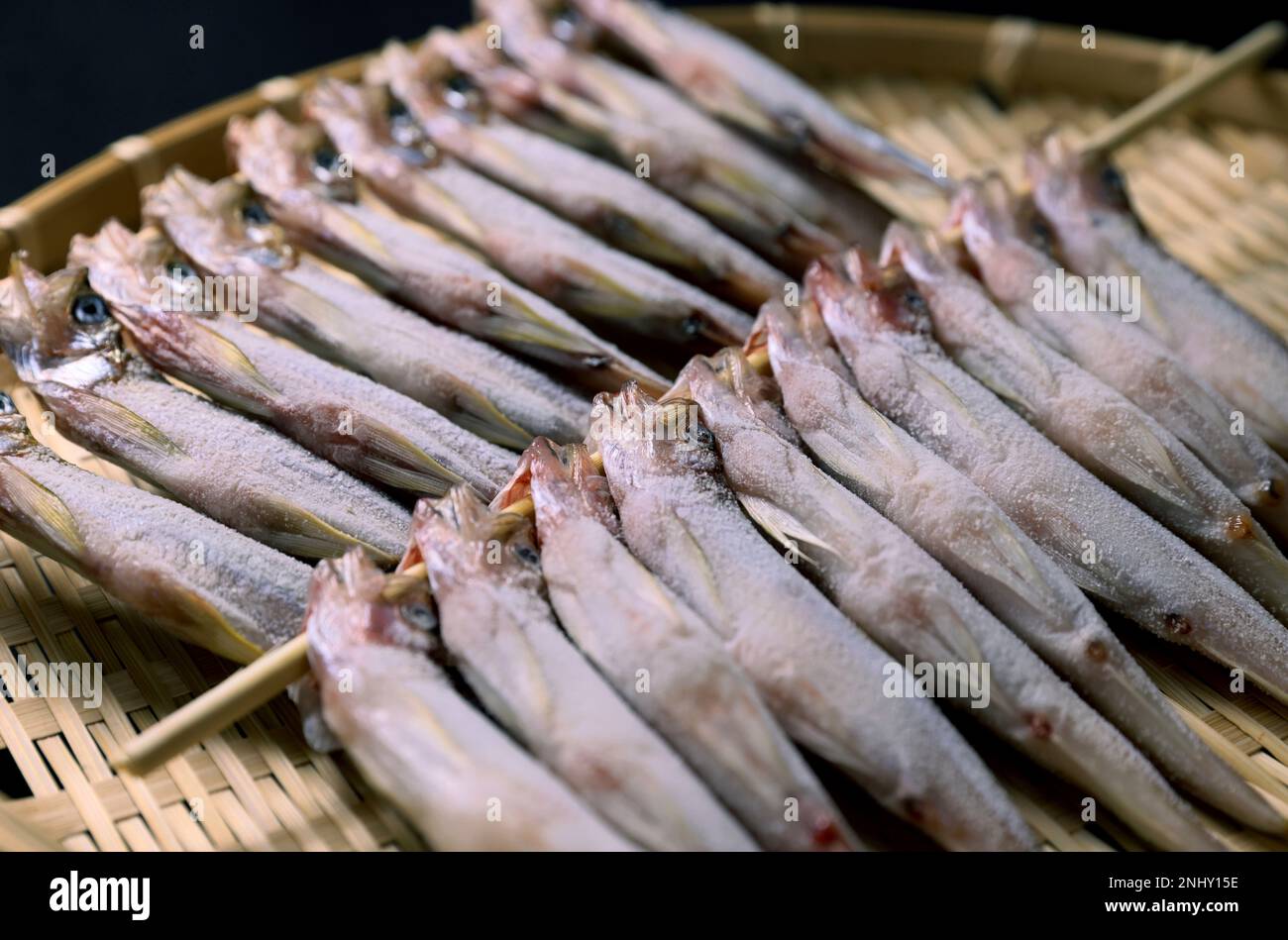 A photo shows Spirinchus lanceolatus, Shishamo in Japanese, in Tokyo on ...