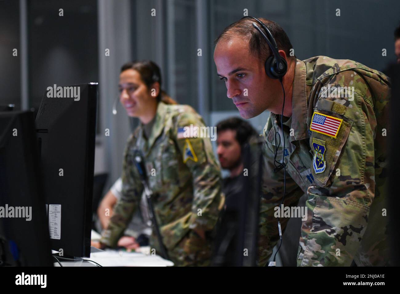 ÉTATS-UNIS Mark Conque, capitaine de la Force spatiale, commandant ...