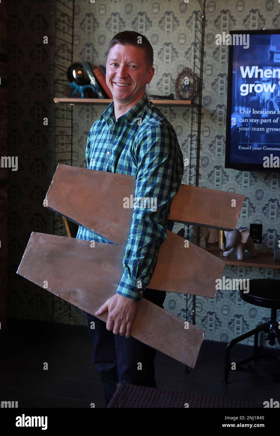 Mojio CEO Jay Giraud talks about his gps device at wework in San ...