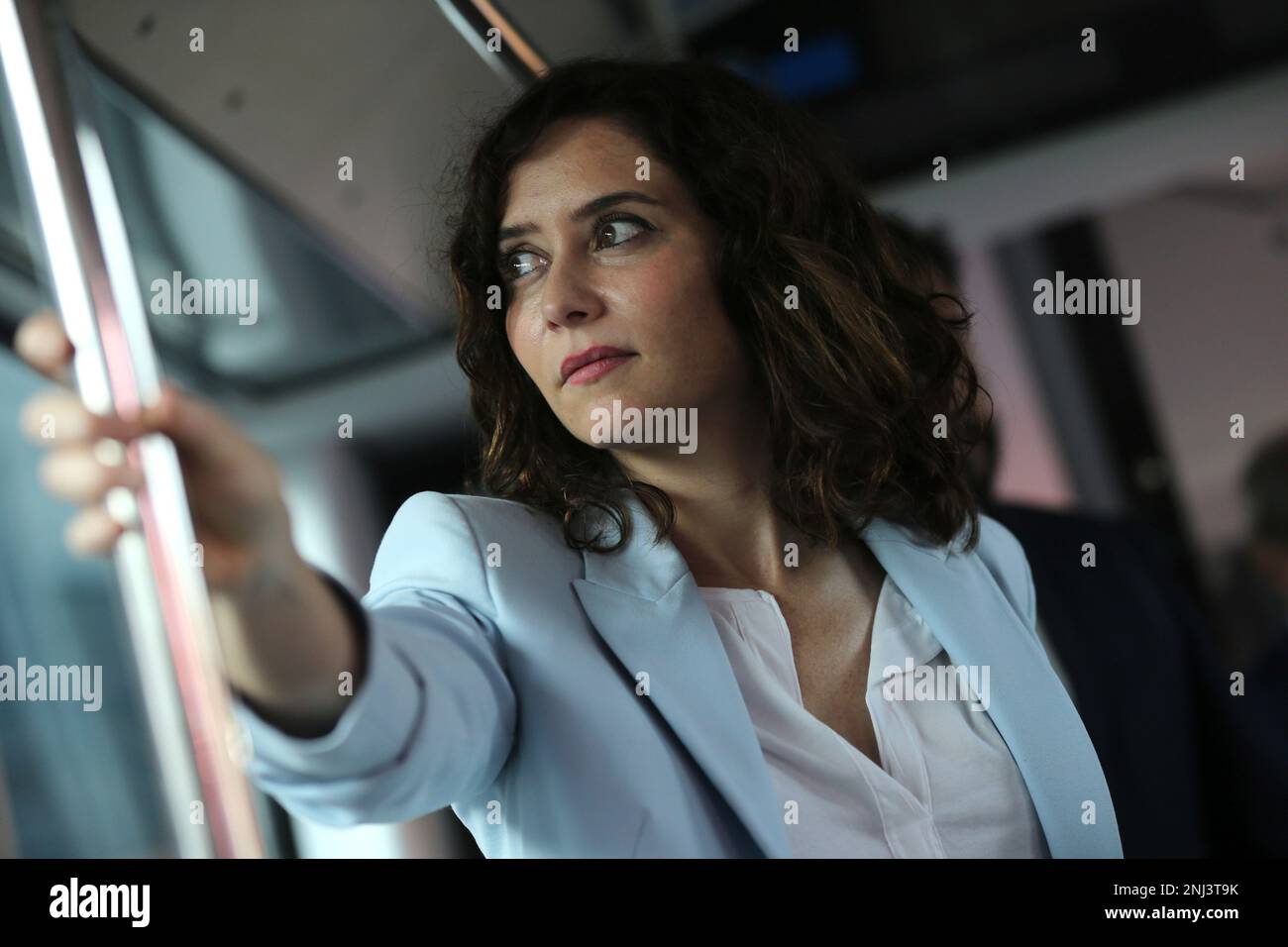 The president of the Community of Madrid, Isabel Díaz Ayuso, in a high ...