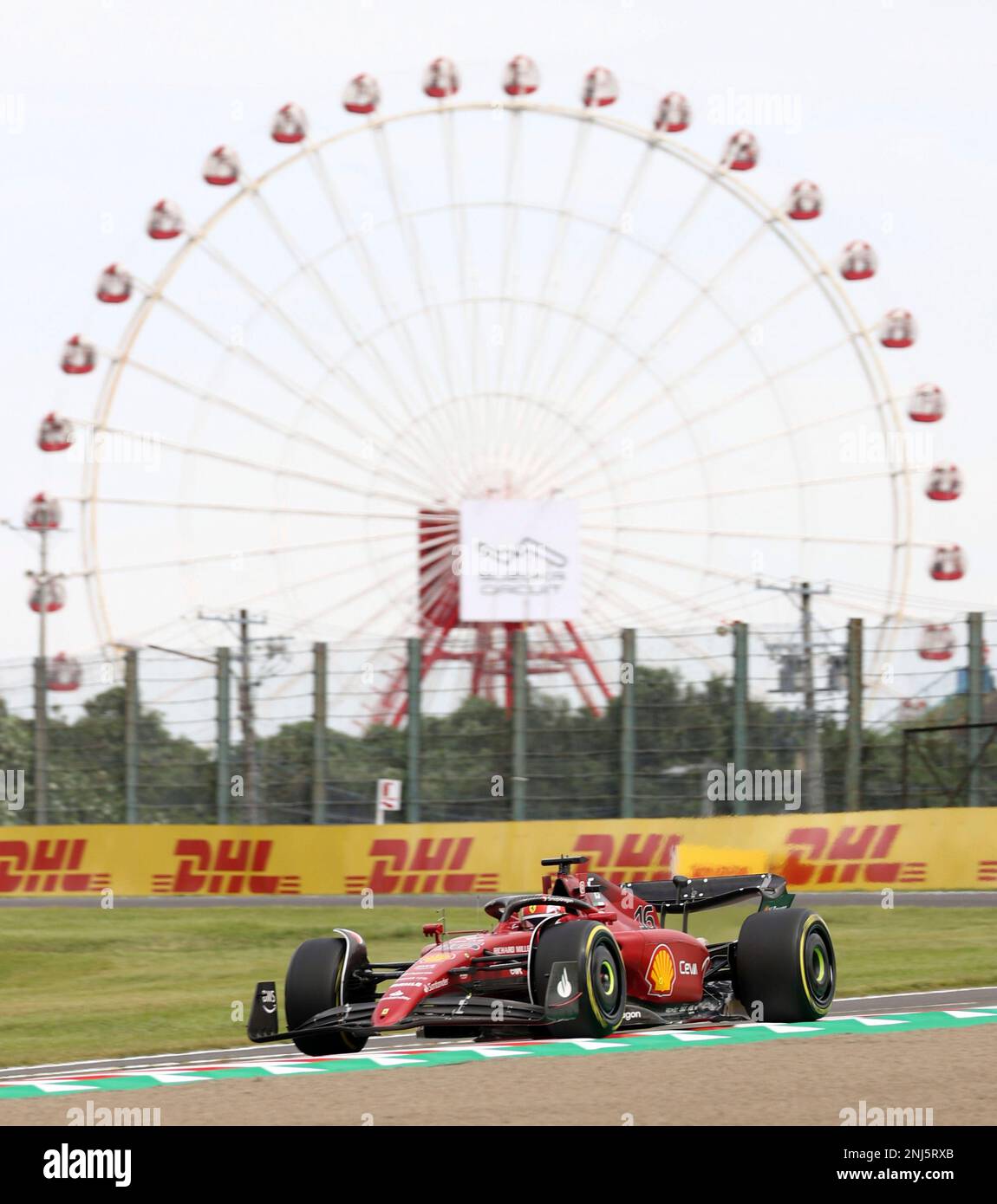 Charles Leclerc of Scuderia Ferrari, steers his machine during the ...