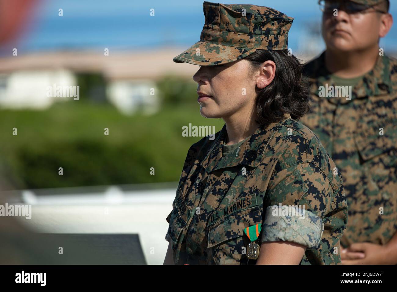 ÉTATS-UNIS Le sergent Erica Aguilar, conseillère en égalité des chances pour les installations ...