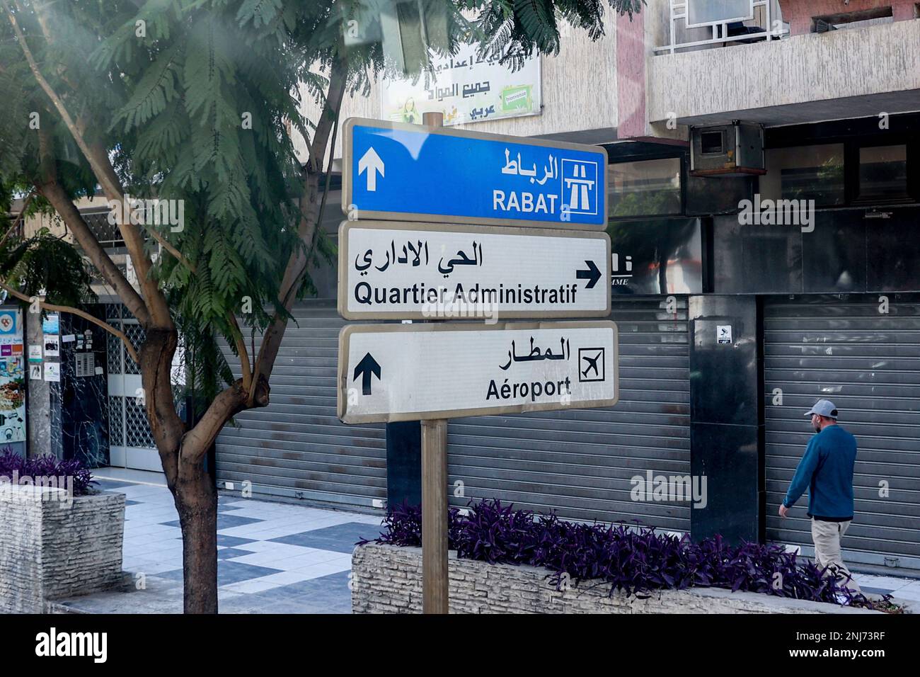 Road signs indicating traffic on a street, on October 1, 2022, in ...