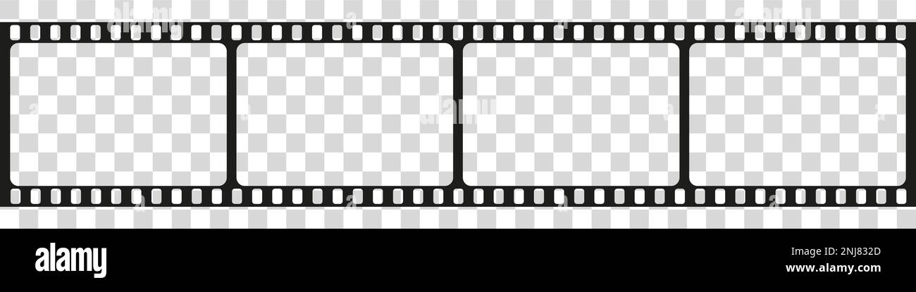 Bande de film. Rouleau de film vidéo. Cadres classiques de pellicule ...